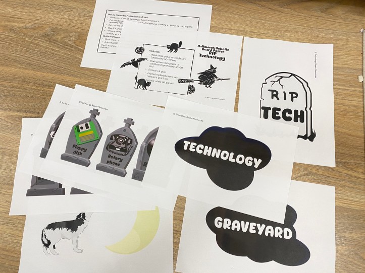 🎃 “RIP TECH” Spooky Halloween Bulletin Board / Poster FREEBIE 👻 ...